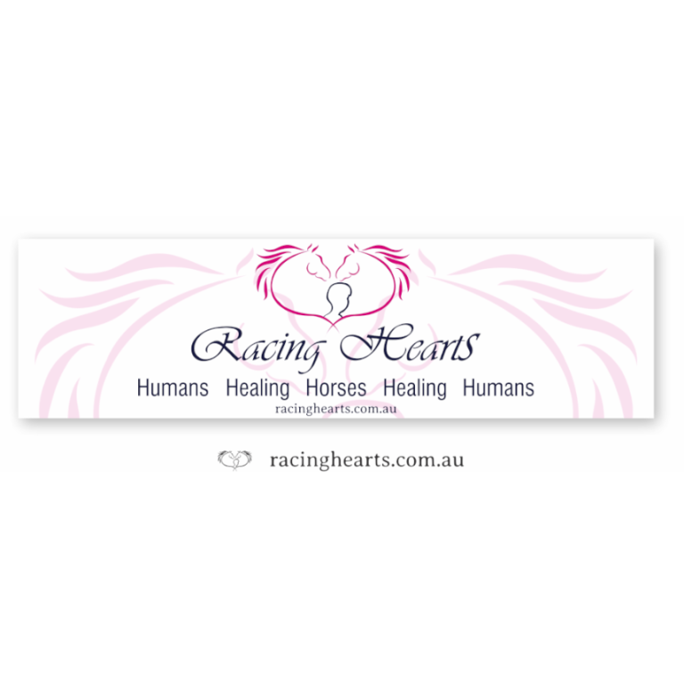 Bumper Sticker - Racing Hearts